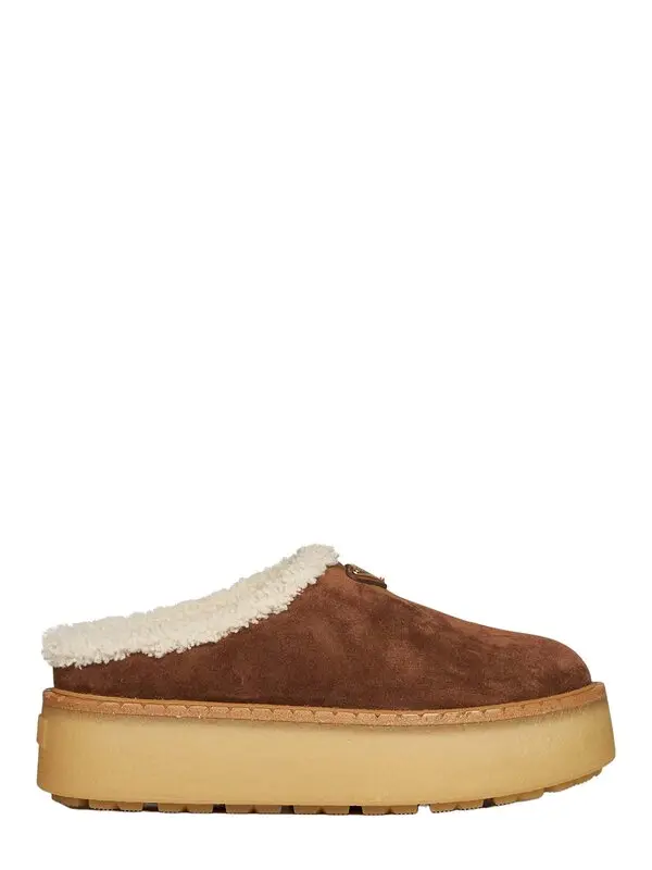 Prada Calzature Cocoa Suede Slippers - Multicolor