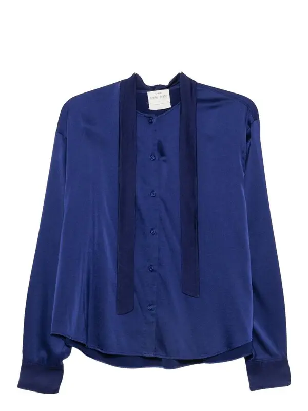 FORTE_FORTE Silk Bow-tie Shirt - Multicolor