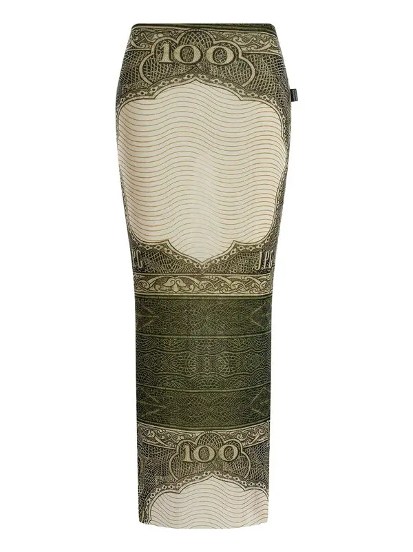 JEAN PAUL GAULTIER The Green Cartouche Skirt - Multicolor