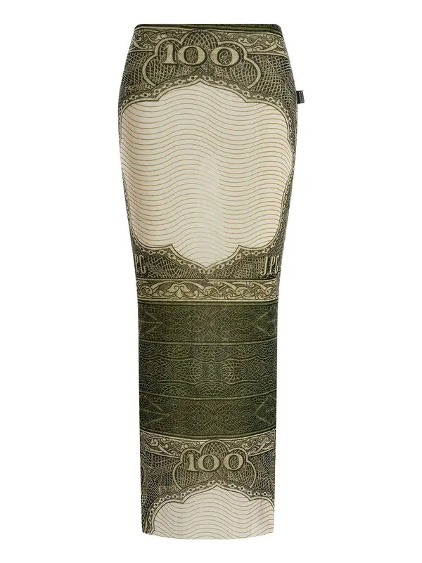 JEAN PAUL GAULTIER The Green Cartouche Skirt - Multicolor