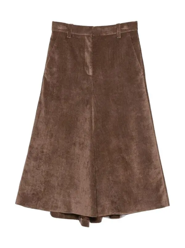 Brunello Cucinelli Corduroy Midi Skirt - Multicolor