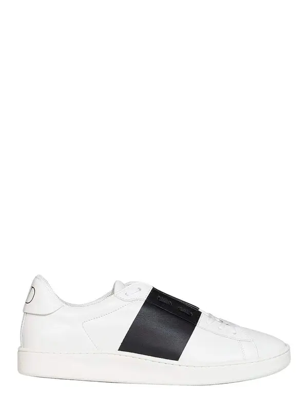 Valentino Garavani White And Black Nappa Calfskin Open Royco Sneakers - Multicolor