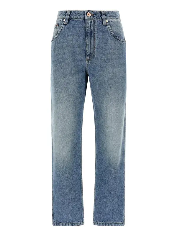 Brunello Cucinelli Straight Leg Jeans - Blue