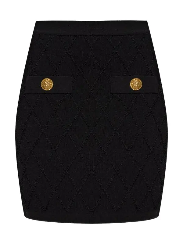 Balmain Quilted Mini Skirt - Multicolor