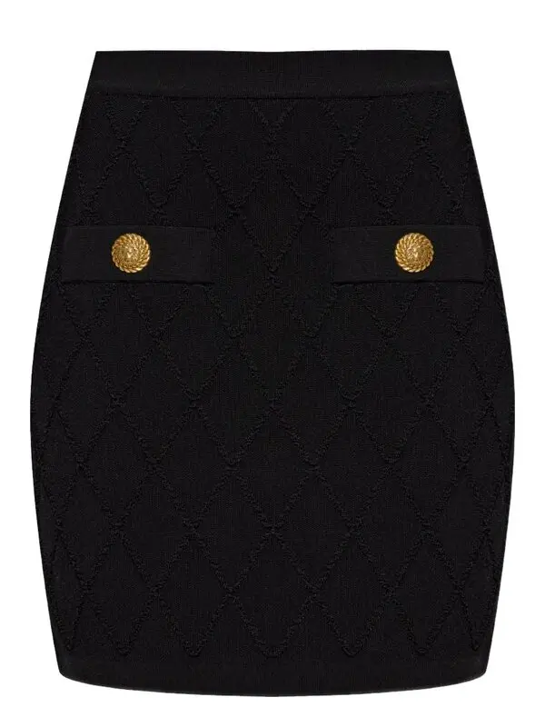 Balmain Quilted Mini Skirt - Multicolor