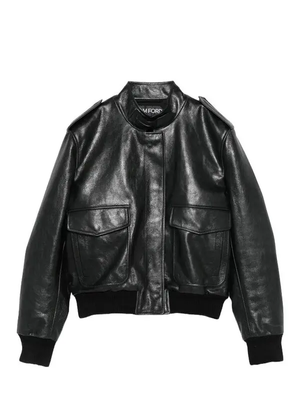 TOM FORD Jackets Leather Jackets - Black