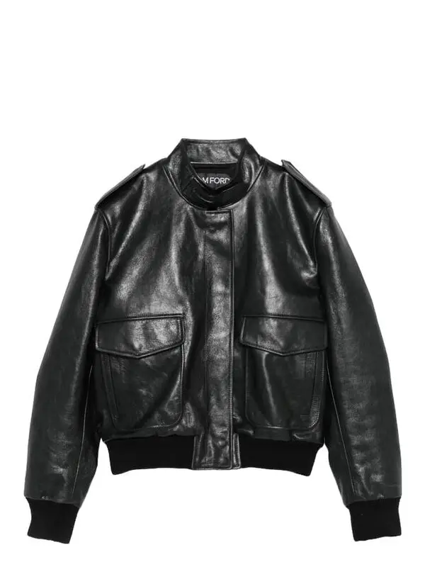 TOM FORD Leather Jacket - Black