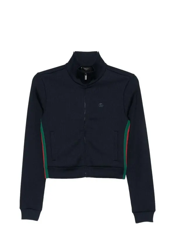 Gucci Web Detail Cotton Blend Sweatshirt - Multicolor