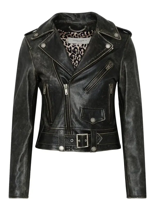 GOLDEN GOOSE Leather Jacket - Black