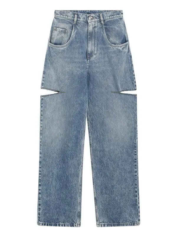 MAISON MARGIELA Wide Leg Denim Trousers - Blue