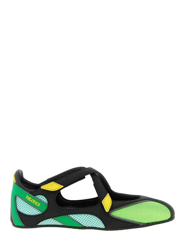 Attico Floor 01' Ballet Flats - Green