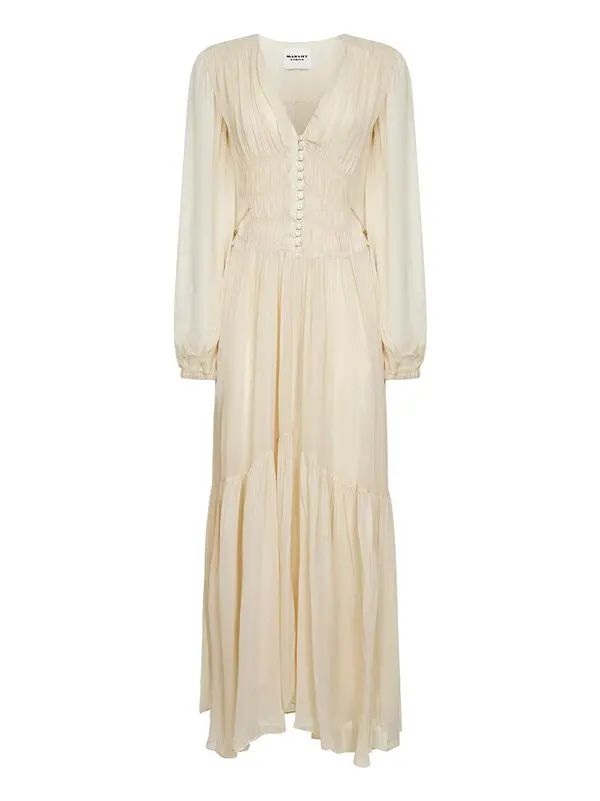 Isabel Marant Étoile Marant Ecru Muslin Briane Maxi Dress - Multicolor