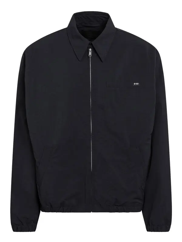 Prada Blouson In Technical Fabric - Blue
