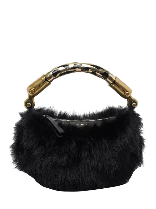 Balmain Mini Ebene Handbag - Black