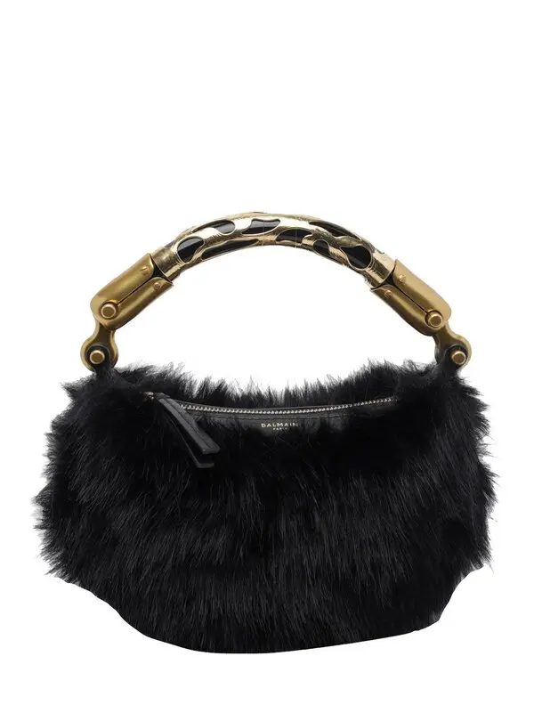 Balmain Mini Ebene Handbag - Black