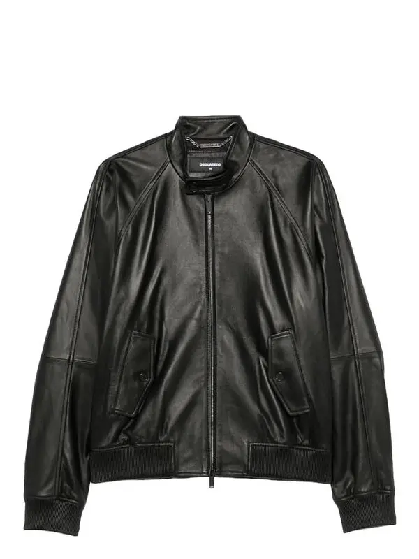 Dsquared2 Leather Jacket - Black