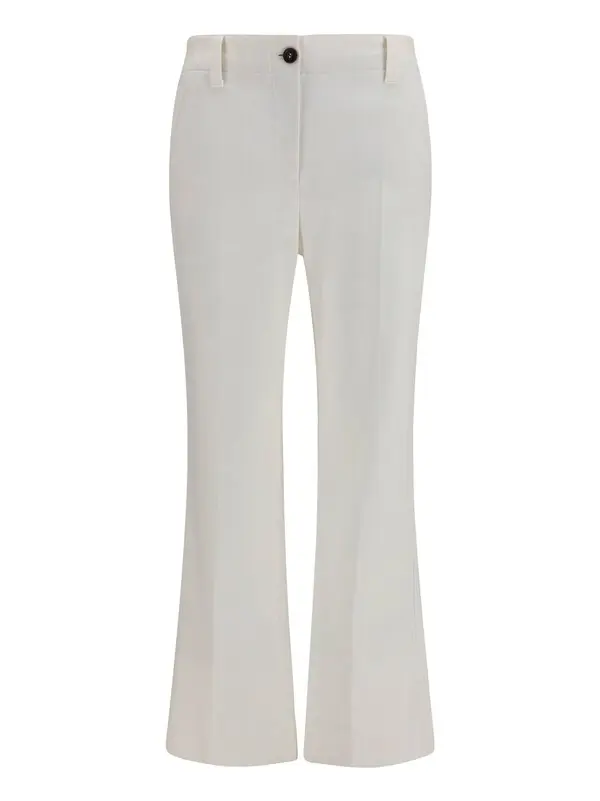 Brunello Cucinelli Slim Flared Pants - White