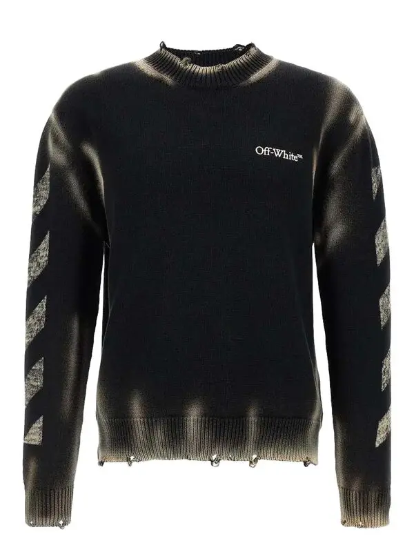 Off-White Diag Arr Corrosion Sweater - Black