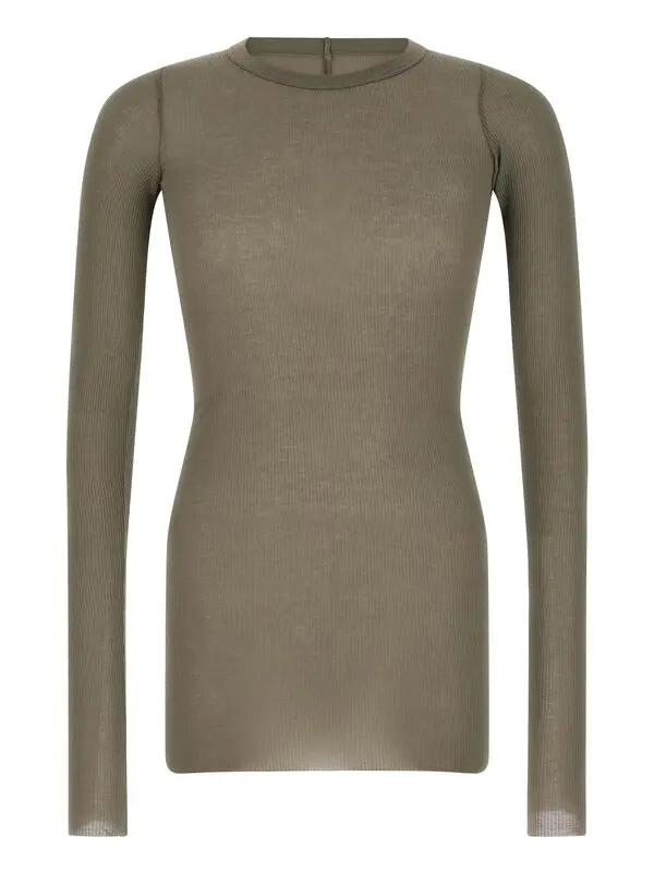 Rick Owens Rib Ls T' T-shirt - Gray