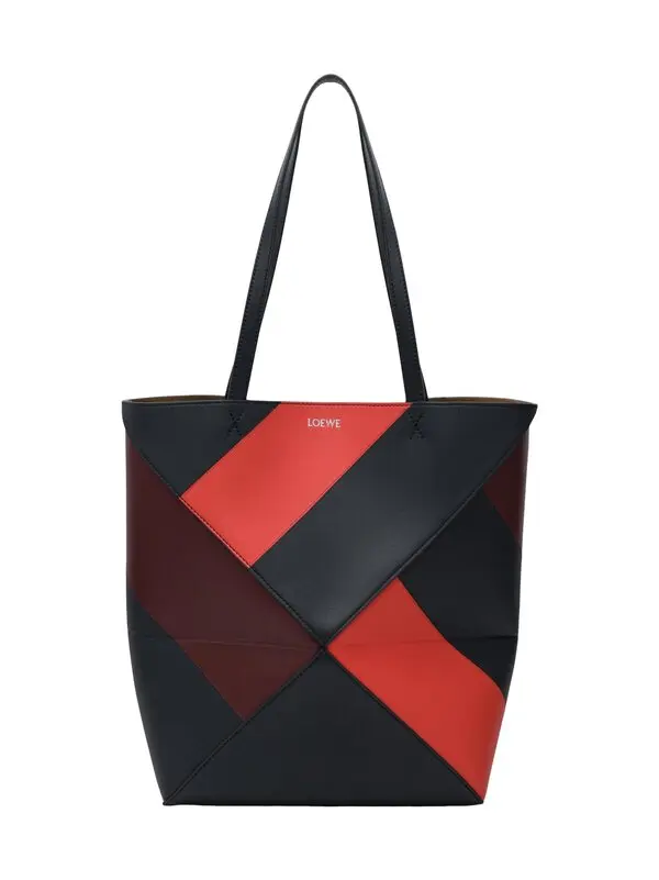 Loewe Puzzle Fold Tote Medium Calf Leather Bag - Multicolor
