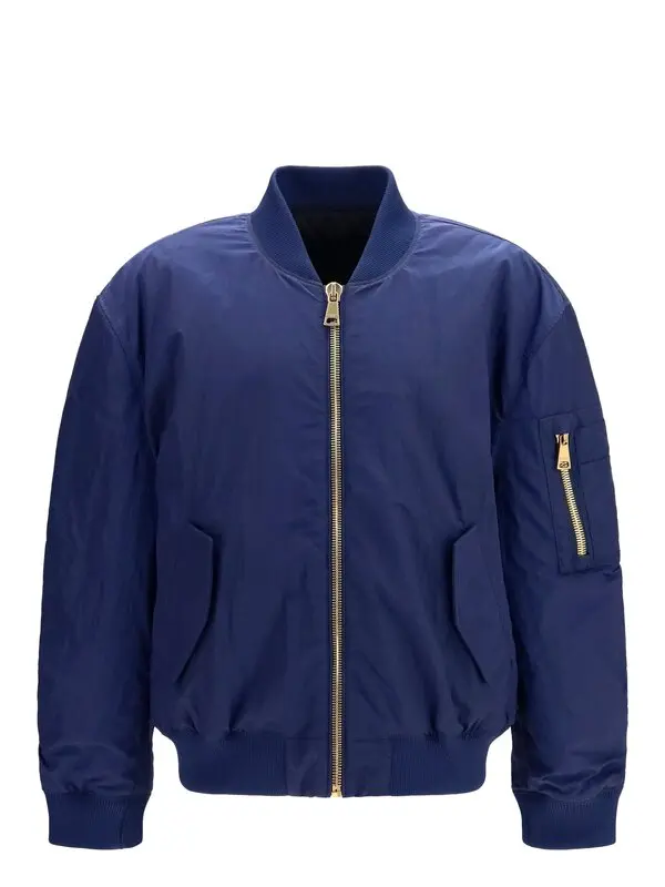 Balmain Embroidered Bomber Jacket - Blue