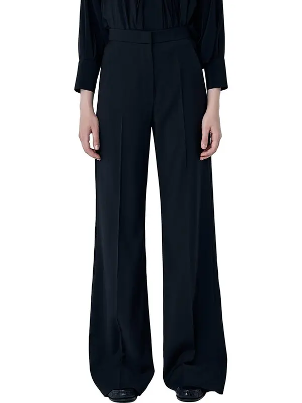 Max Mara Tailored Wool Pants - Black
