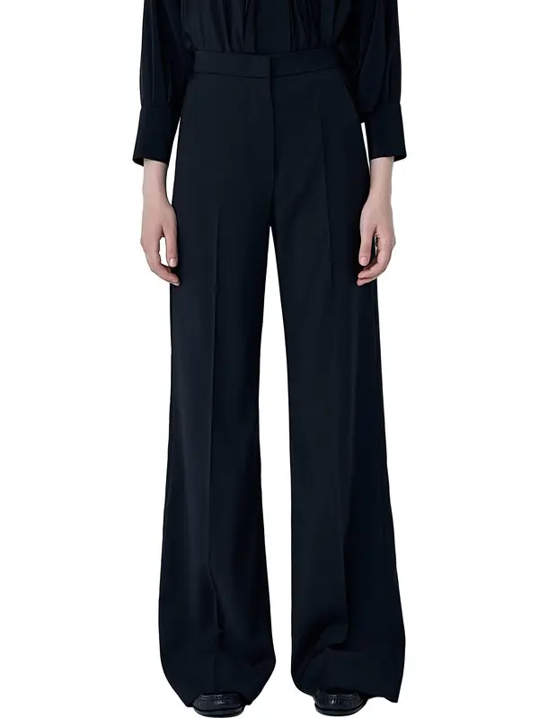 Max Mara Tailored Wool Pants - Black