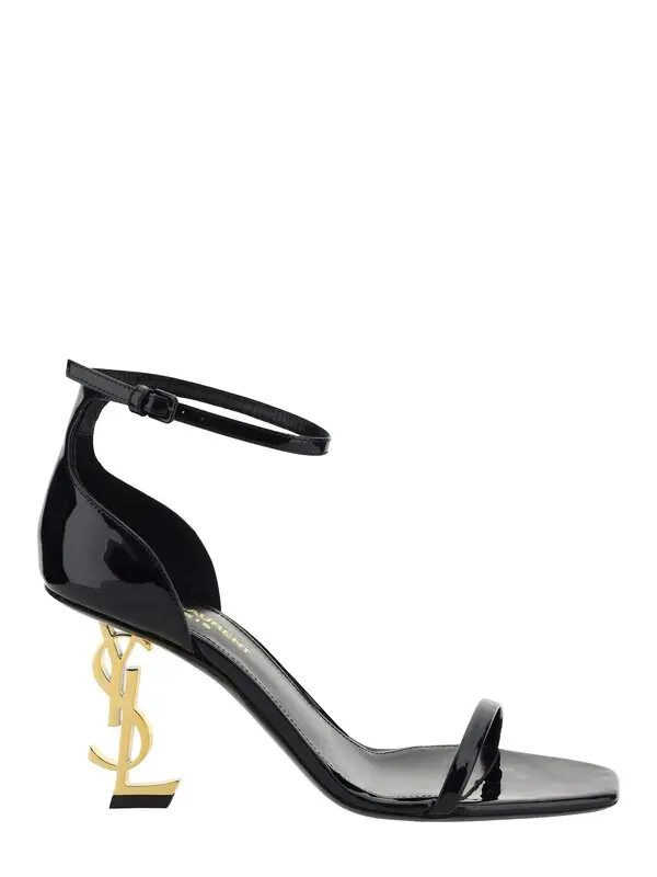 Saint Laurent Opyum Leather Sandals - Black