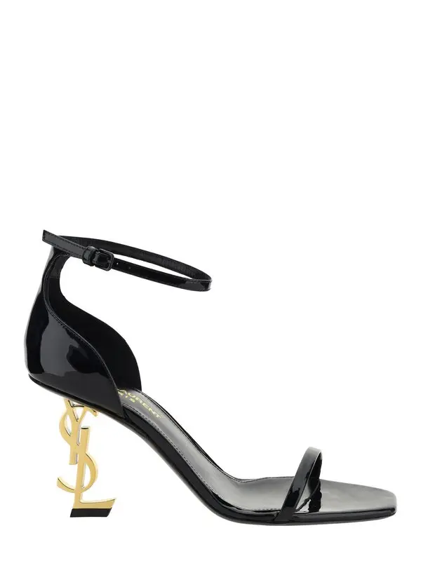 Saint Laurent Opyum Leather Sandals - Black
