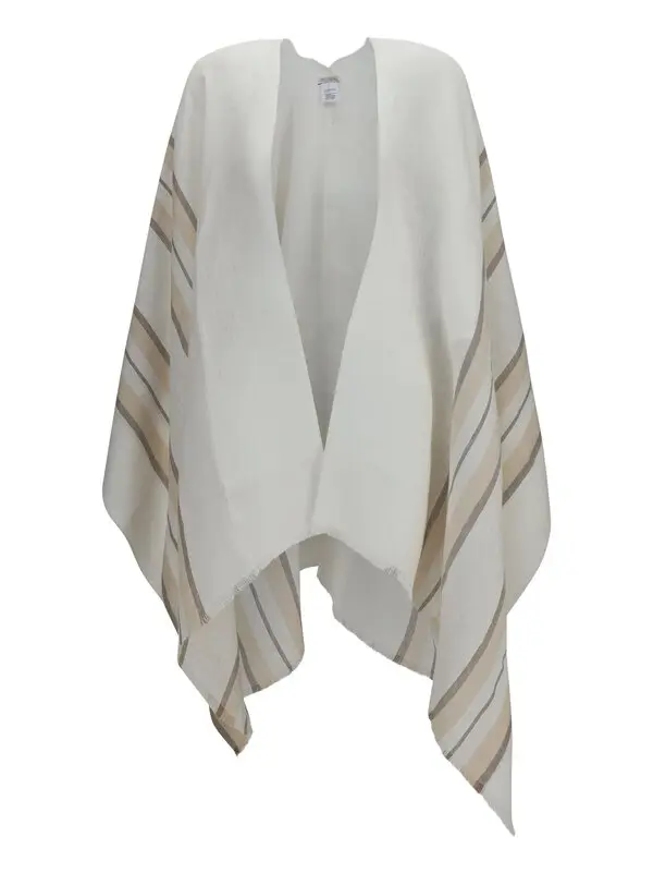 Brunello Cucinelli Open Poncho - Cream
