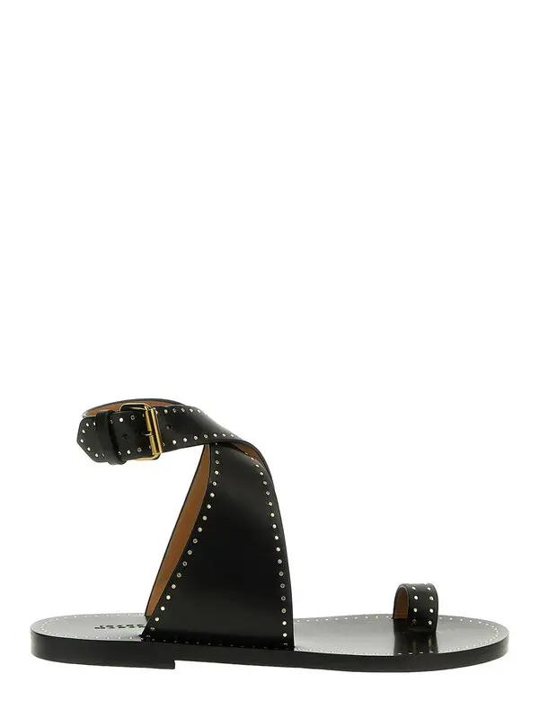 Isabel Marant Étoile Jools Studded Leather Sandals - Black