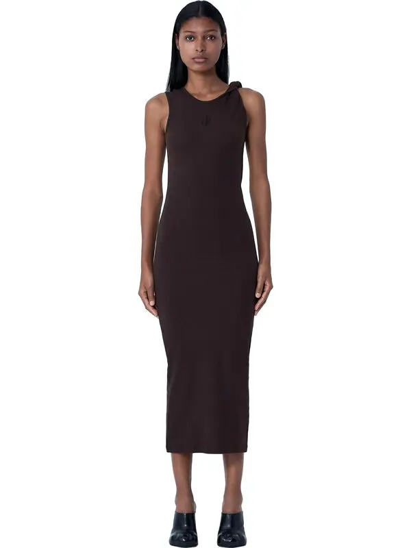 JW Anderson Logo Motif Rib Dress - Multicolor