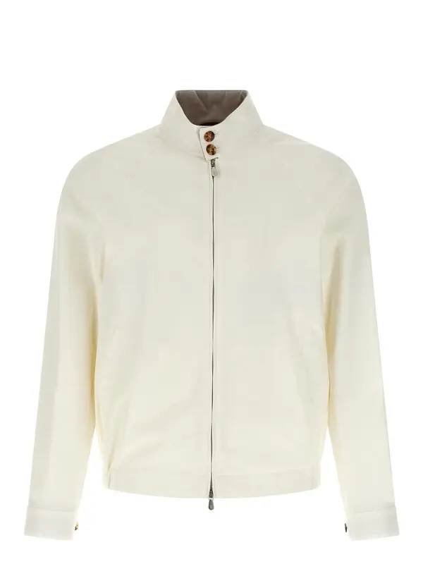 Brunello Cucinelli Techno Cotton Jacket - White