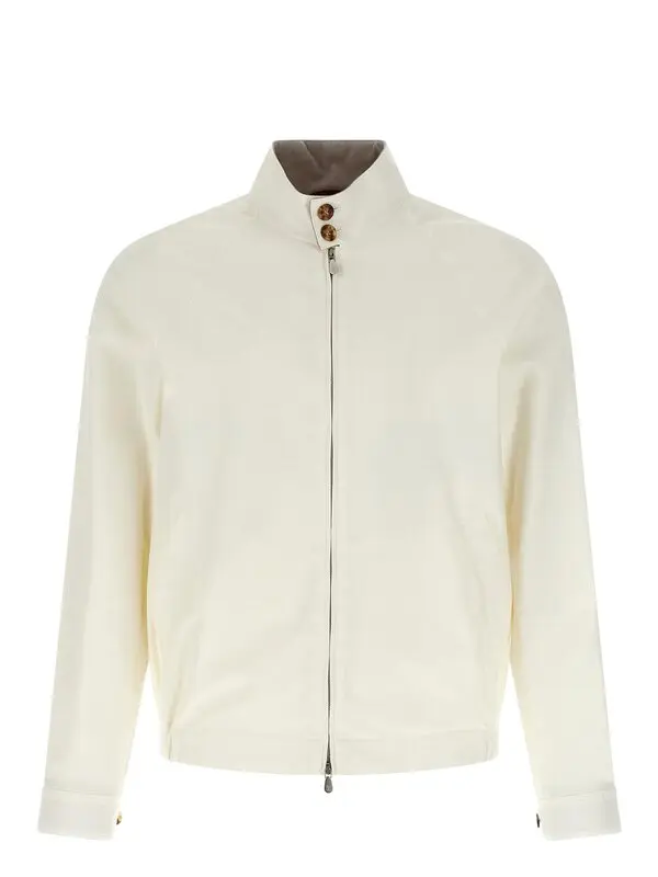 Brunello Cucinelli Techno Cotton Jacket - White