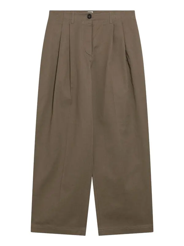 TOTEME Cotton Trousers - Brown