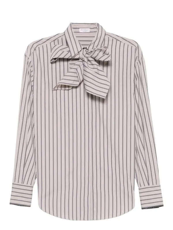 Brunello Cucinelli Striped Cotton Shirt - Multicolor