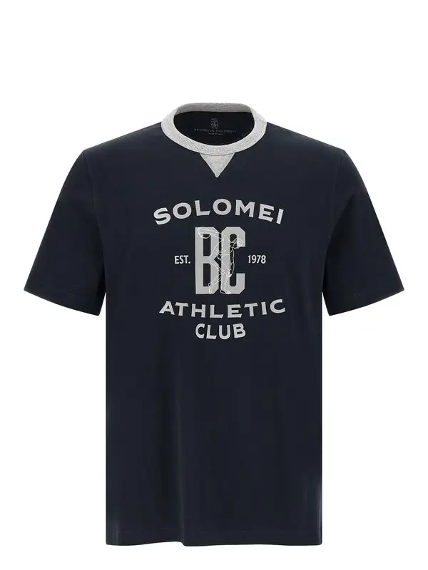 Brunello Cucinelli Printed T-shirt - Blue