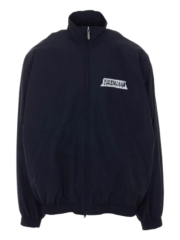 Balenciaga Masking Tape Track Jacket - Black