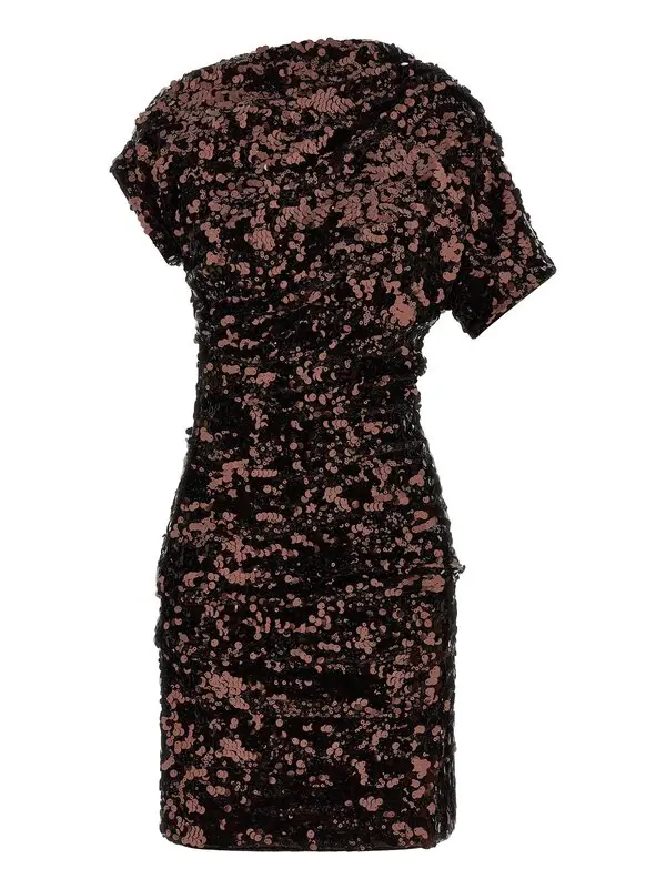 GANNI Sequins Mini' Dress - Brown