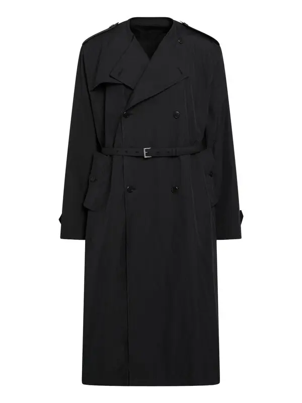Prada Double-breasted Cotton-blend Trench Coat - Black