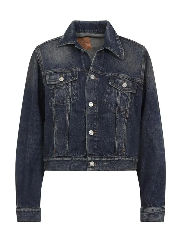 Balenciaga Off-shoulder Jacket - Blue