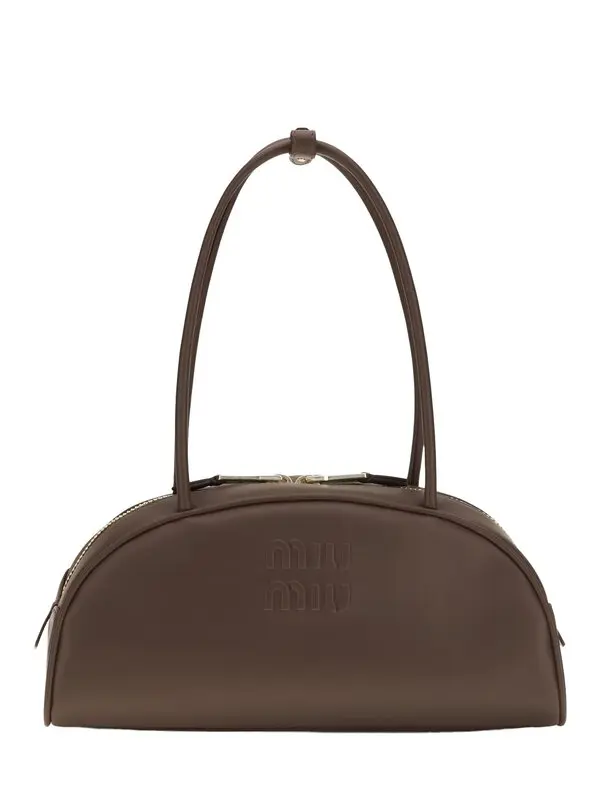 Miu Miu Beau Leather Shoulder Bag - Brown