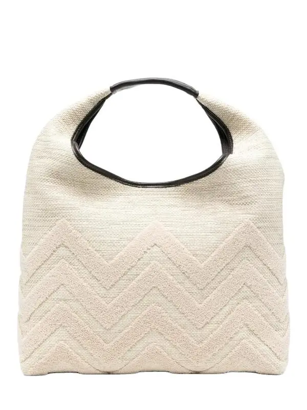 Missoni Zigzag Pattern Tote Bag - Cream