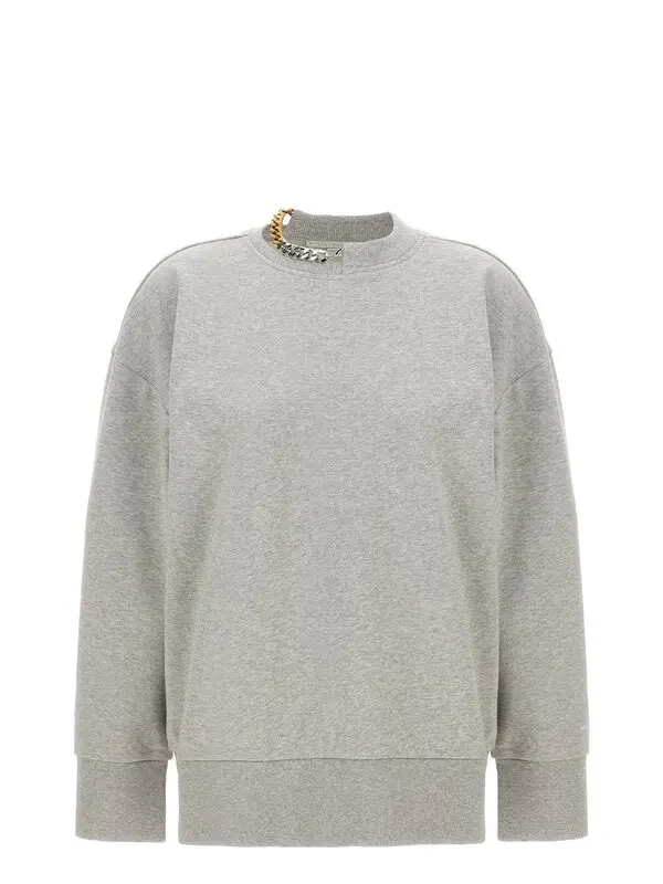 Stella McCartney Chain Cotton Sweatshirt - Gray