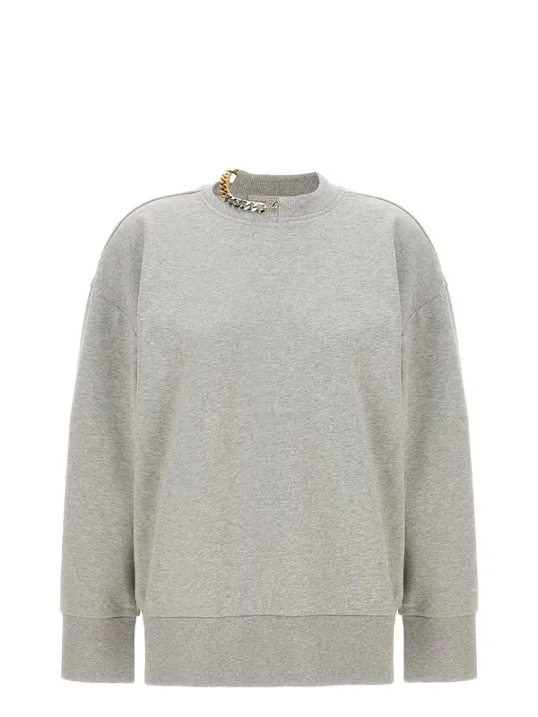 Stella McCartney Chain Cotton Sweatshirt - Gray