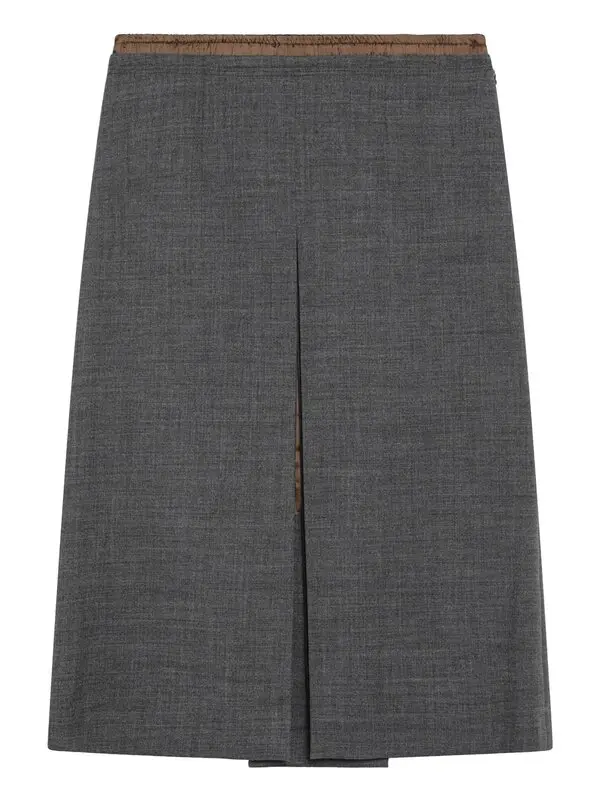 Prada Wool Skirt - Gray