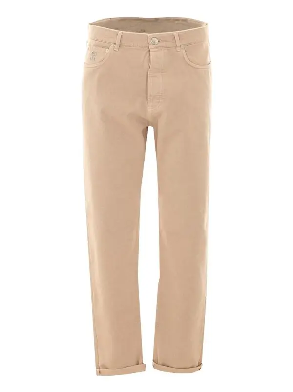 Brunello Cucinelli Iconic Fit Denim Trousers - Cream