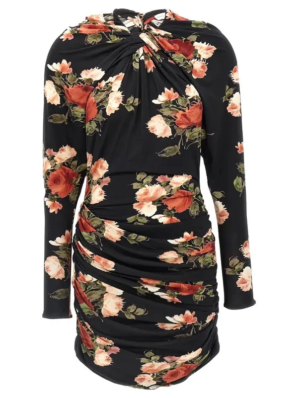 Magda Butrym Floral Print Long Sleeve Dress - Multicolor