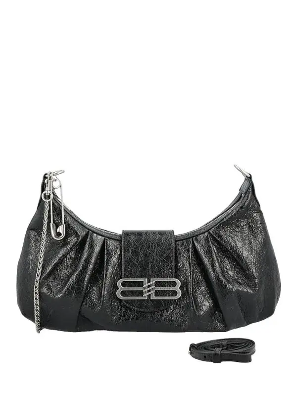 Balenciaga Lambskin Shoulder Bag - Black