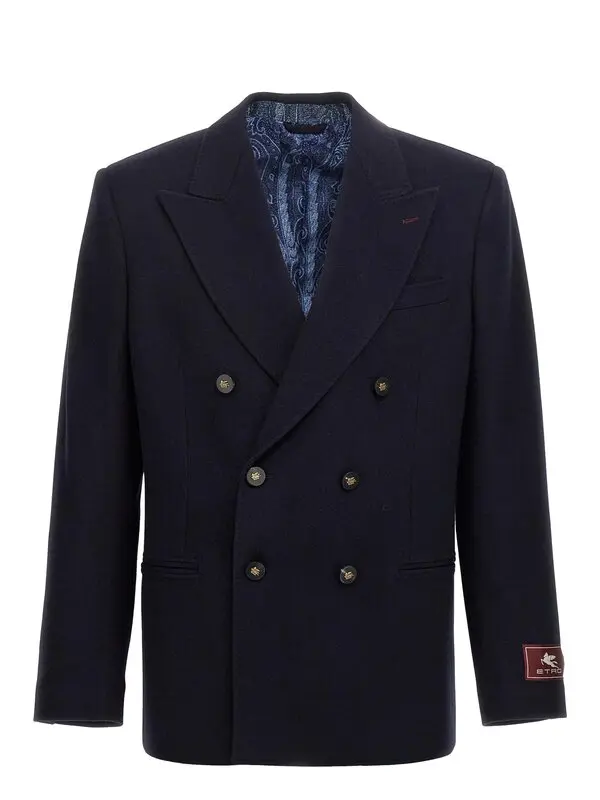 Etro Decorative Basting' Blazer - Blue
